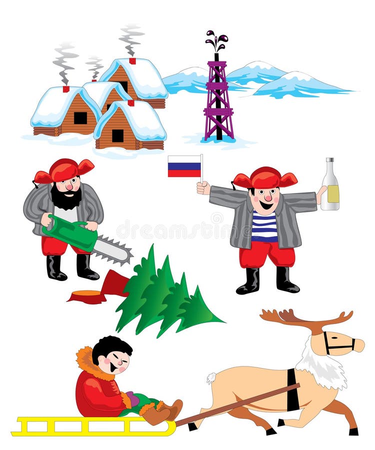 Russian winter stock vector. Illustration of spruce, chukotka - 11228624