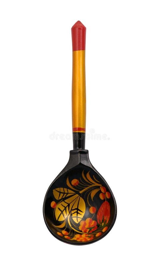 Russian wooden spoon stock image. Image of merchandise - 18592771