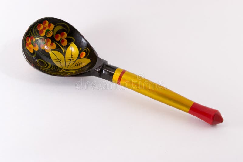Russian Wooden Spoon stock image. Image of spoon, gift - 49976915