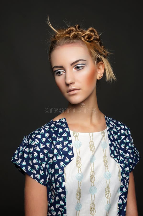 Russisch model stock afbeelding. Image of haar, helder - 45350979