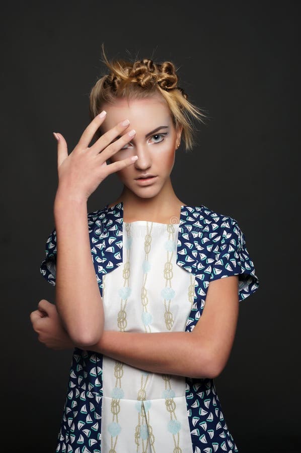 Russisch model stock afbeelding. Image of haar, helder - 45350979