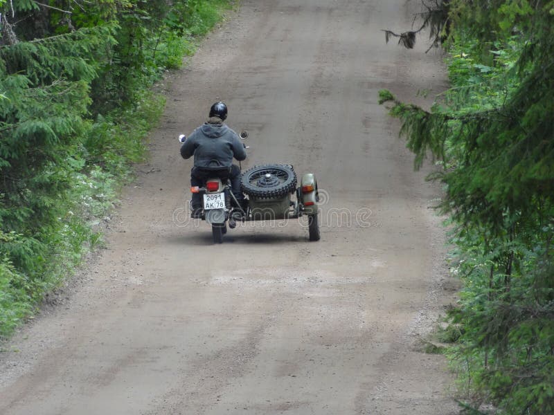 Russische Motorfiets Met Zijspan Redactionele Stock Foto - Image of ...