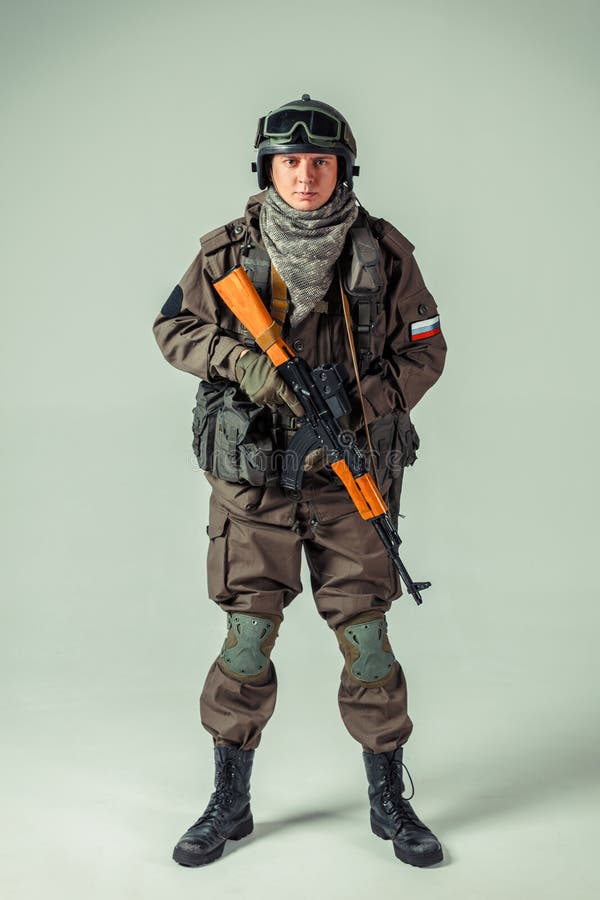 Russischer Soldat Der Besonderen Kräfte Stockfoto - Bild von kommando ...