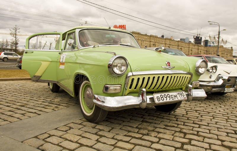 Russisches Retro- Auto Volga Redaktionelles Stockbild - Bild von ...