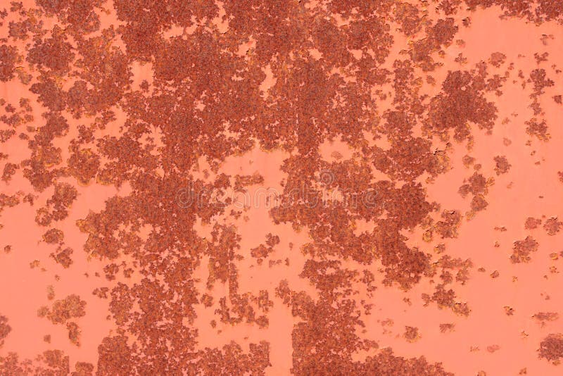 Old Rusty Orange Wall. Corroded. Spots. Stock Image - Image of corroded ...