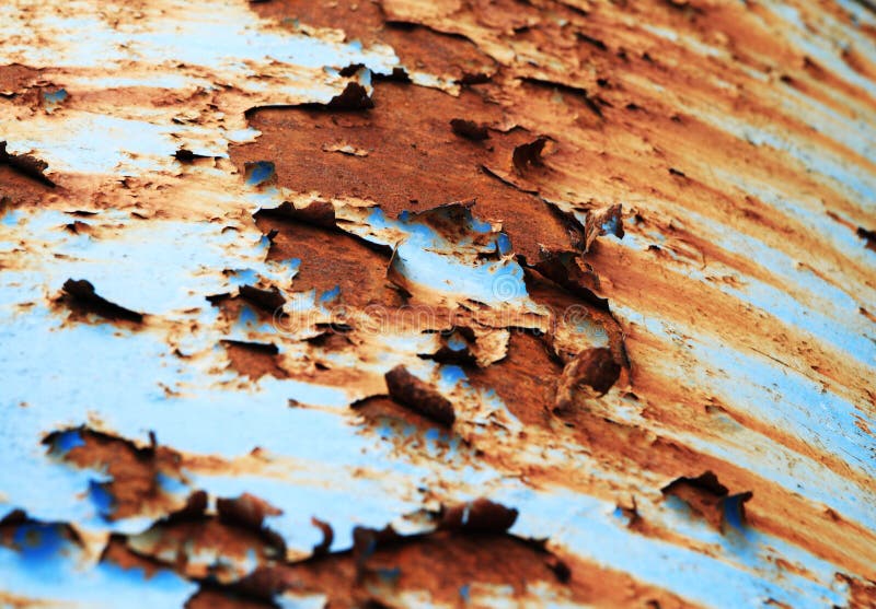 Hole on Chipped Paint with Rusty Metal Texture Stock Image - Image of ...