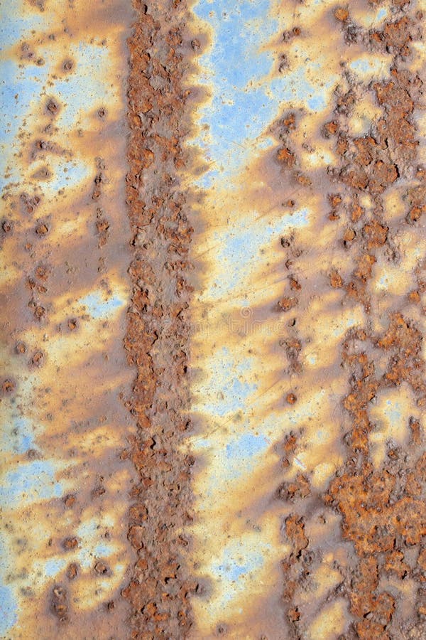 Rust Against a Blue Background Stock Image - Image of closeup, textured ...