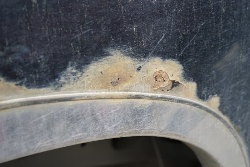 Rust Along the Wheel Well of a Truck Stock Photo - Image of autobody ...