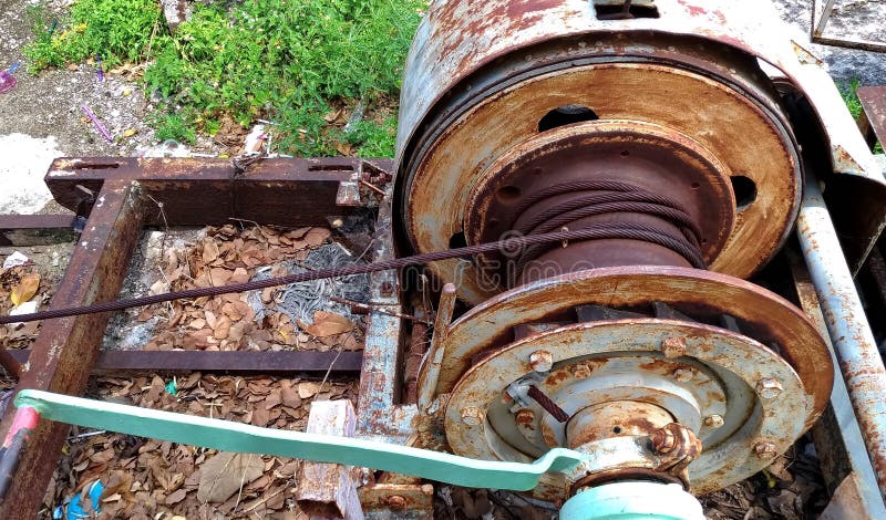Old and Rusted Old Machinery. Stock Photo - Image of blue, detail ...