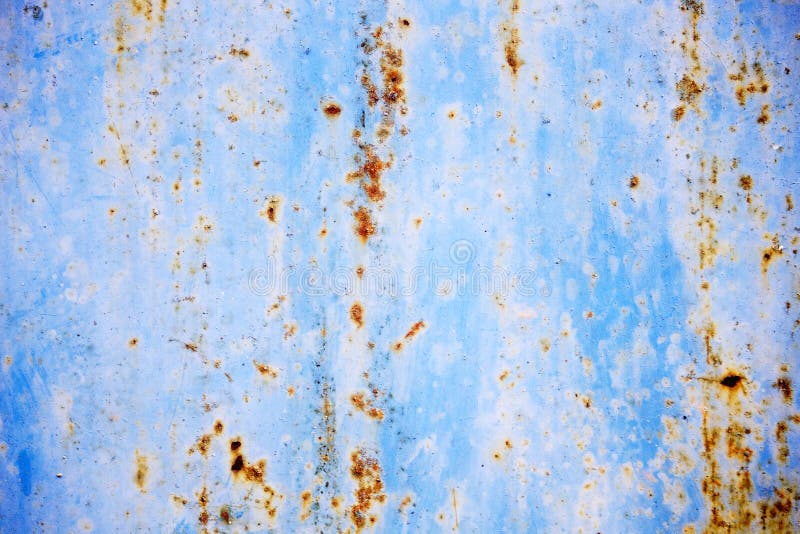 Rust Background on Blue Steel Plate for Graphic Design Stock Image ...