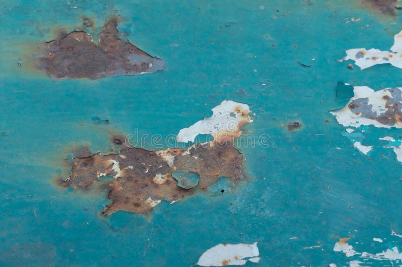 Rust on Blue Iron Plate Background Stock Image - Image of industrial ...