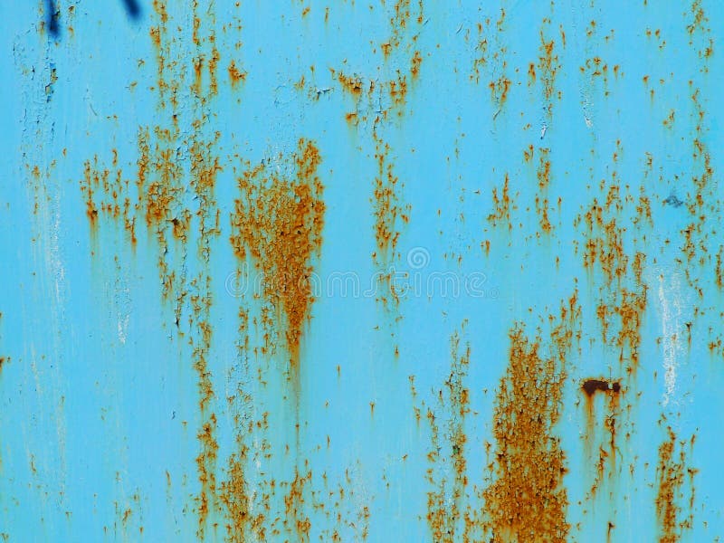 Rust on Blue Old Painted Metal. Stock Image - Image of abstract, dyed ...