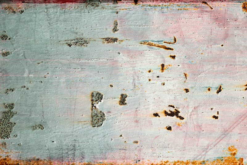 Rust on Blue and Pink Old Painted Metal. Stock Photo - Image of ...