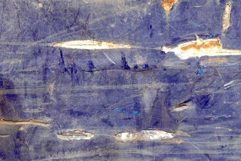 Rust on blue zinc stock photo. Image of wall, close - 194258794