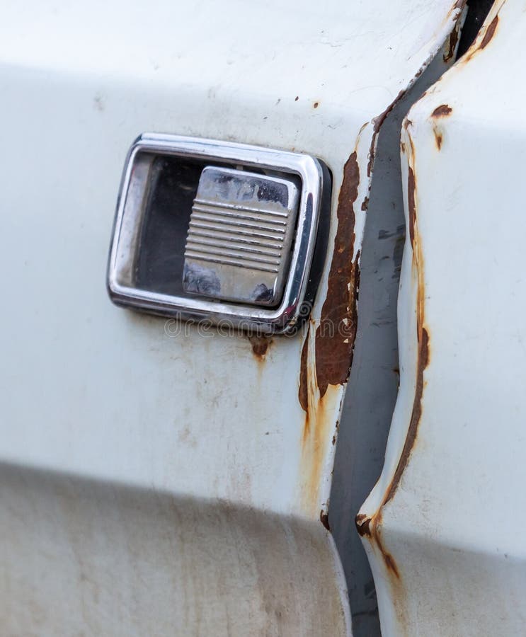 Rust on the Body of a White Car Stock Photo - Image of damage, abstract ...