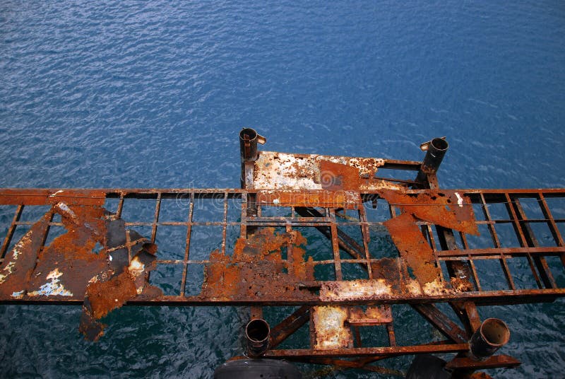 Rust Bridge in the sea stock photo. Image of germany - 83426554