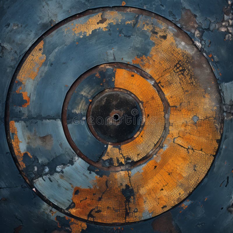 Abstract Industrial Paintings with Circular Abstraction and Realistic ...