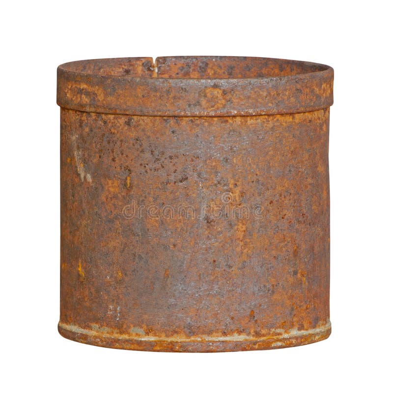 Rust can isolate on white stock image. Image of metal - 30519683