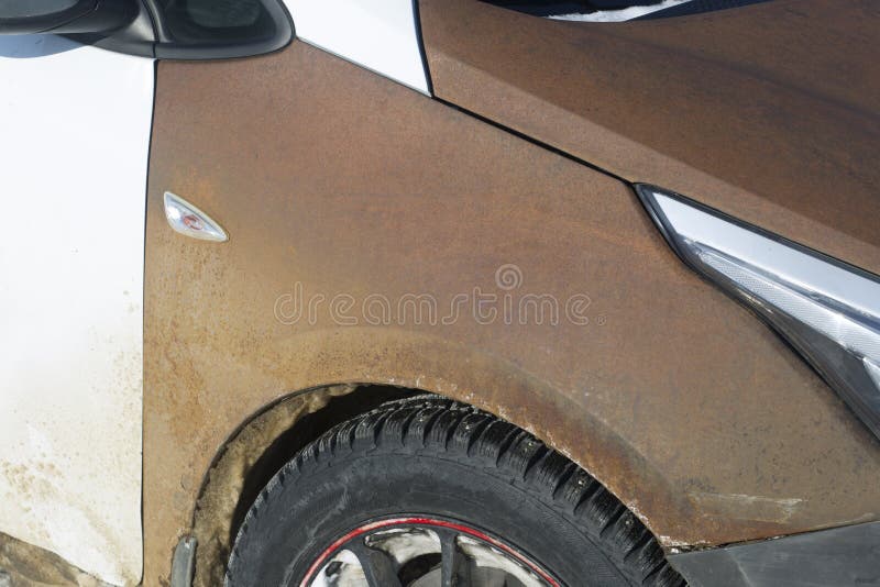 Rust on the Car Body.a Rusty Car Stock Image - Image of rust, brown ...