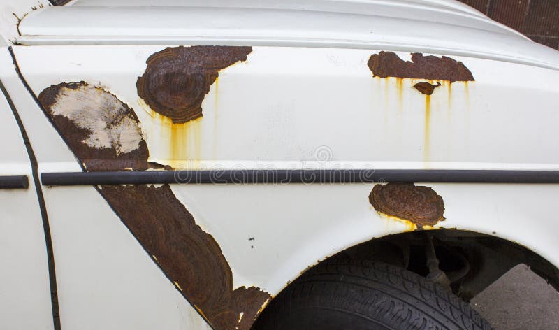 Rust on a car bonnet stock photo. Image of peeling, rust - 33813524