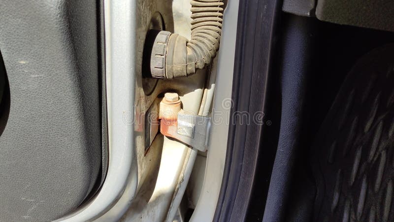 Rust on a car door hinge stock footage. Video of pattern - 325701960