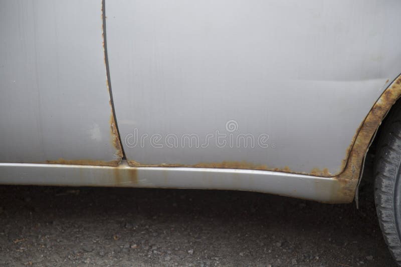Rust on the Car. Metal Corrosion on an Old Car Stock Image - Image of ...