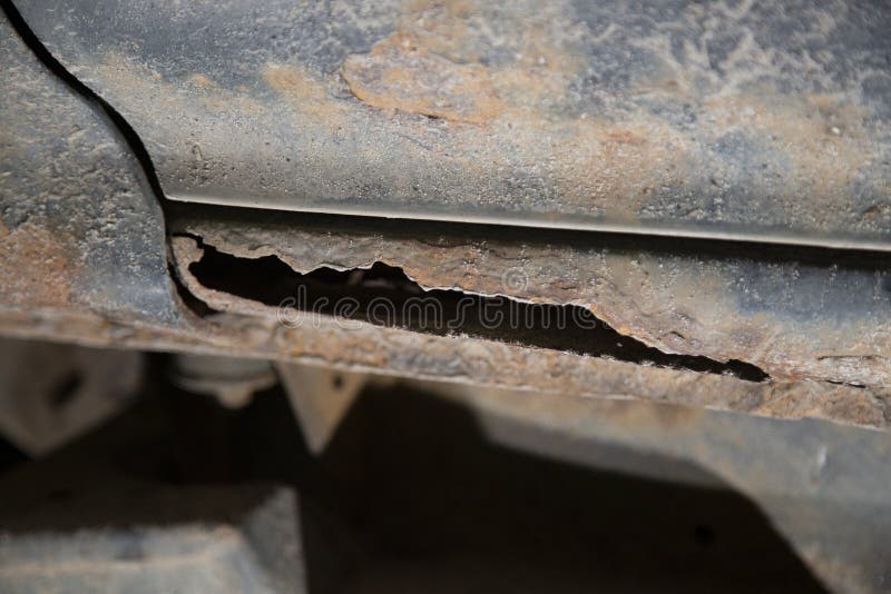 Rust on the Car. an Old Car with Rust Holes in it Stock Photo - Image ...