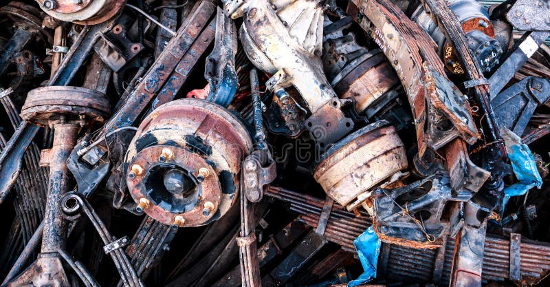 Rust Car Parts in junkyard stock photo. Image of rust - 139794830