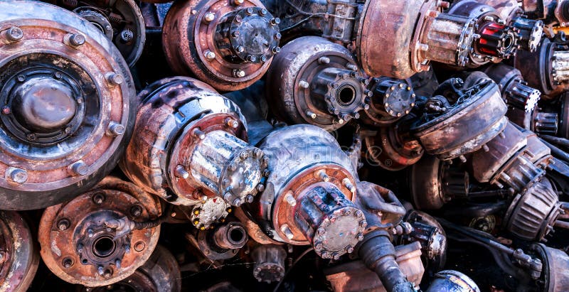 Rust Car Parts in junkyard stock photo. Image of rust - 139794830