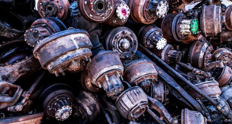 Rust Car Parts in junkyard stock photo. Image of rust - 139794830