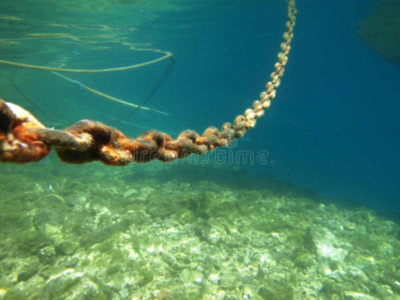 Rust chain stock photo. Image of blue, oxidation, water - 15980168