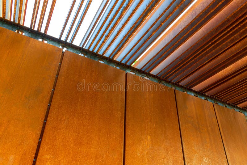 Rust-coated Sheet Metal Forming An Abstract Image, Stock Photo - Image ...