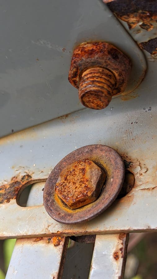 Rust Coating Iron Bolts and Nuts Stock Photo - Image of rust, bolts ...