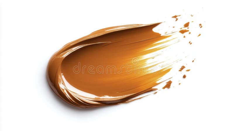 Rust Color Brush Stroke Isolated on White Background Stock Illustration ...
