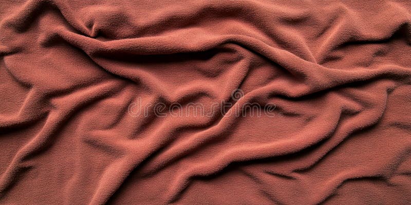 Rust Colored Fabric Texture Draped Wrinkled Soft Textile Background ...