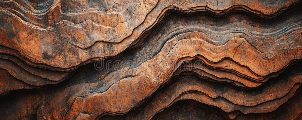 Rust-colored Textured Rock Layers Stock Illustration - Illustration of ...