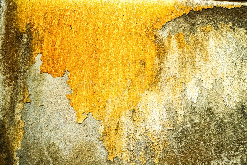 Rust of Concrete Surface Was Damaged by Groundwater Stock Photo - Image ...