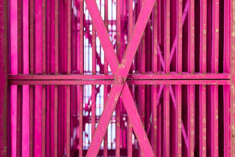 Rust and Corrosion on the Iron Pink Railings of the Bridge. Corrosion ...