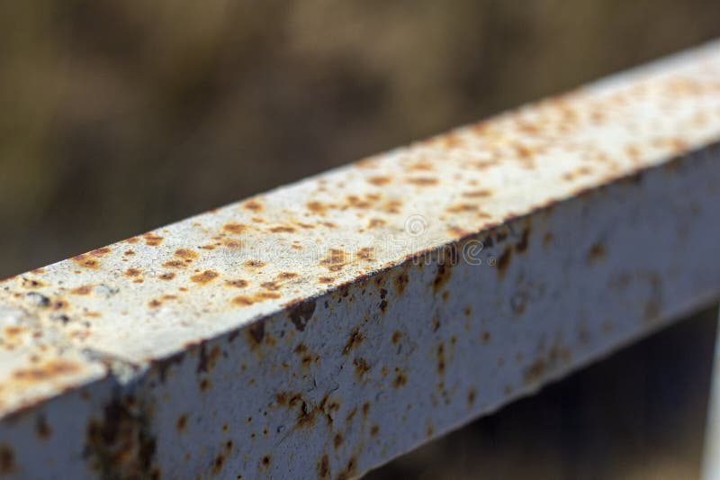 Rust and Corrosion on the Iron Railings of the Bridge.Corrosion of ...