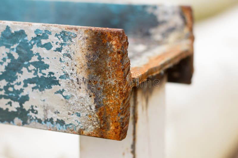Rust and Corrosion of Metals.Corrosive Rust in the Cut of Old Thick ...