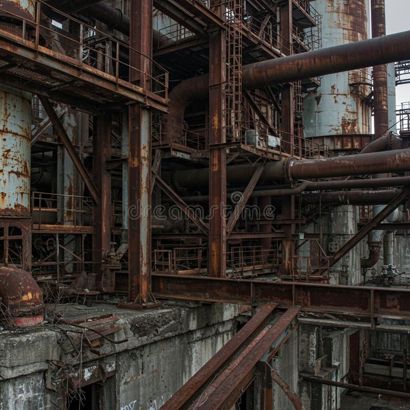 Corroded Steel Sheet Sprayed Graffiti Paint Blue Color. Rough Texture ...