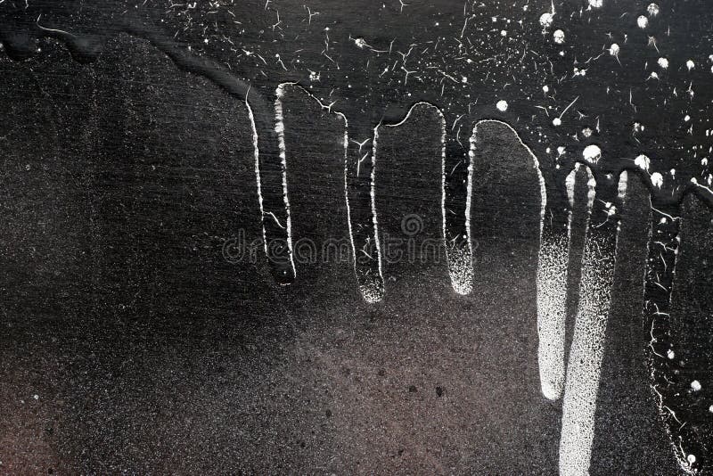 Rust-covered Fence with Dripping Black and White Paint 14 Stock Image ...