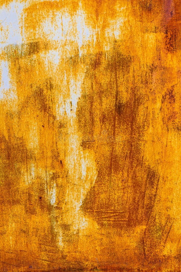 Rust Covered Scratched Metal with White Paint Traces Stock Image ...
