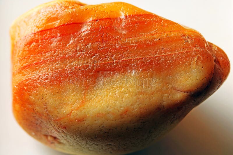 Rust and Cream Colored Agate Semiprecious Stone. Stock Image - Image of ...