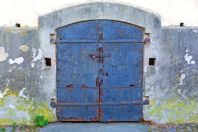 Rusty Damaged Door stock photo. Image of norway, double - 159520266