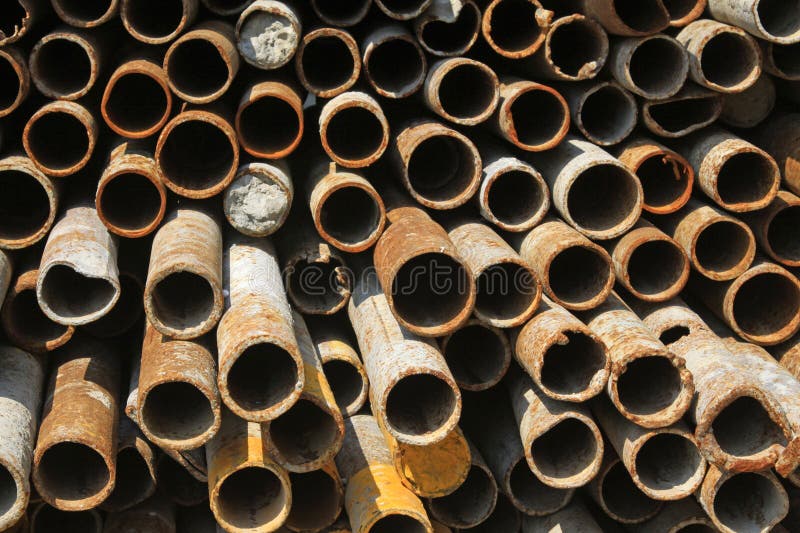 Rust Deformation Steel Pipe Stock Photo - Image of steel, oxidation ...