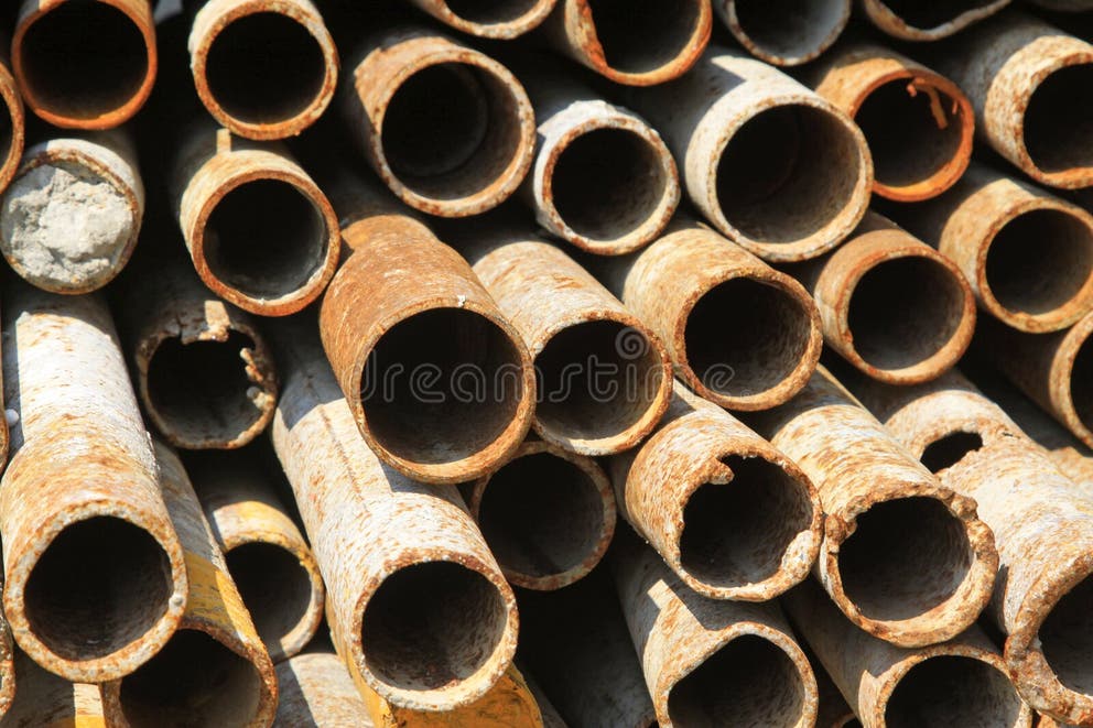 Rust Deformation Steel Pipe Stock Photo - Image of material, pipe ...