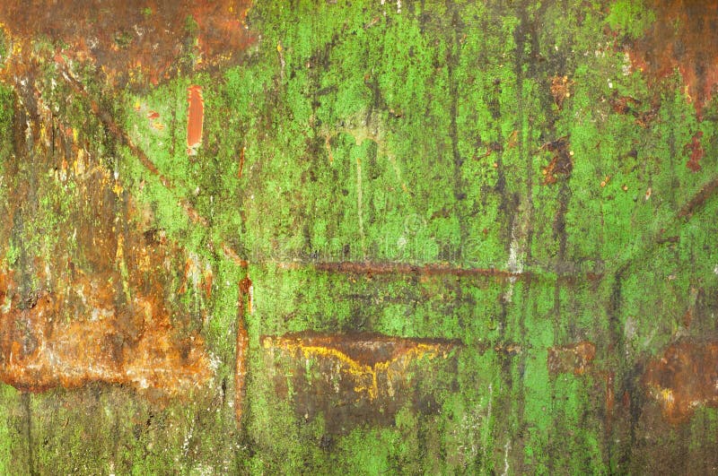 Rust on Dirty Old Green Painted Metal Stock Photo - Image of material ...