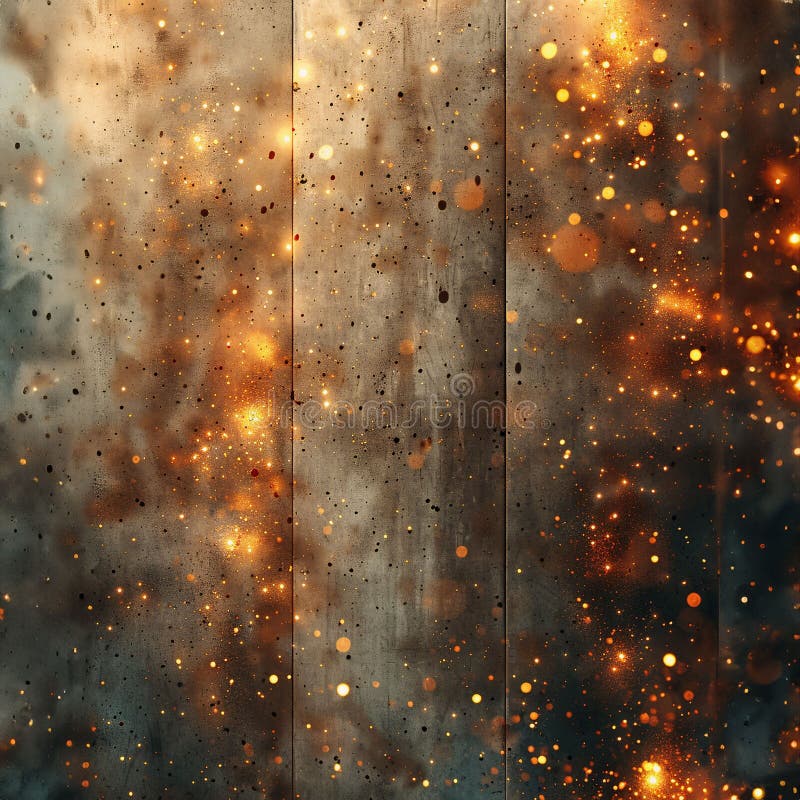 Rust and Dust: the Texture of Time - a Wall with Orange Lights Stock ...