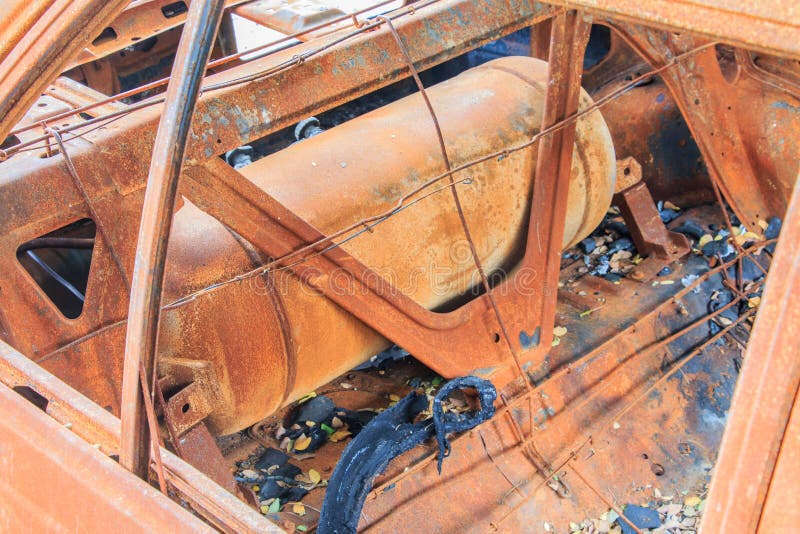 Rust gas tank stock photo. Image of auto, junk, chrome - 61986190